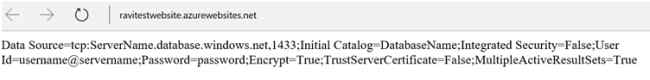 Defining And Using Connection Strings In Azure Websites